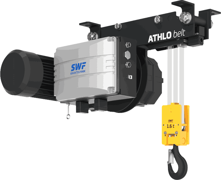 Elektrisk talje med belte for mat - og farmasøytisk industri ...